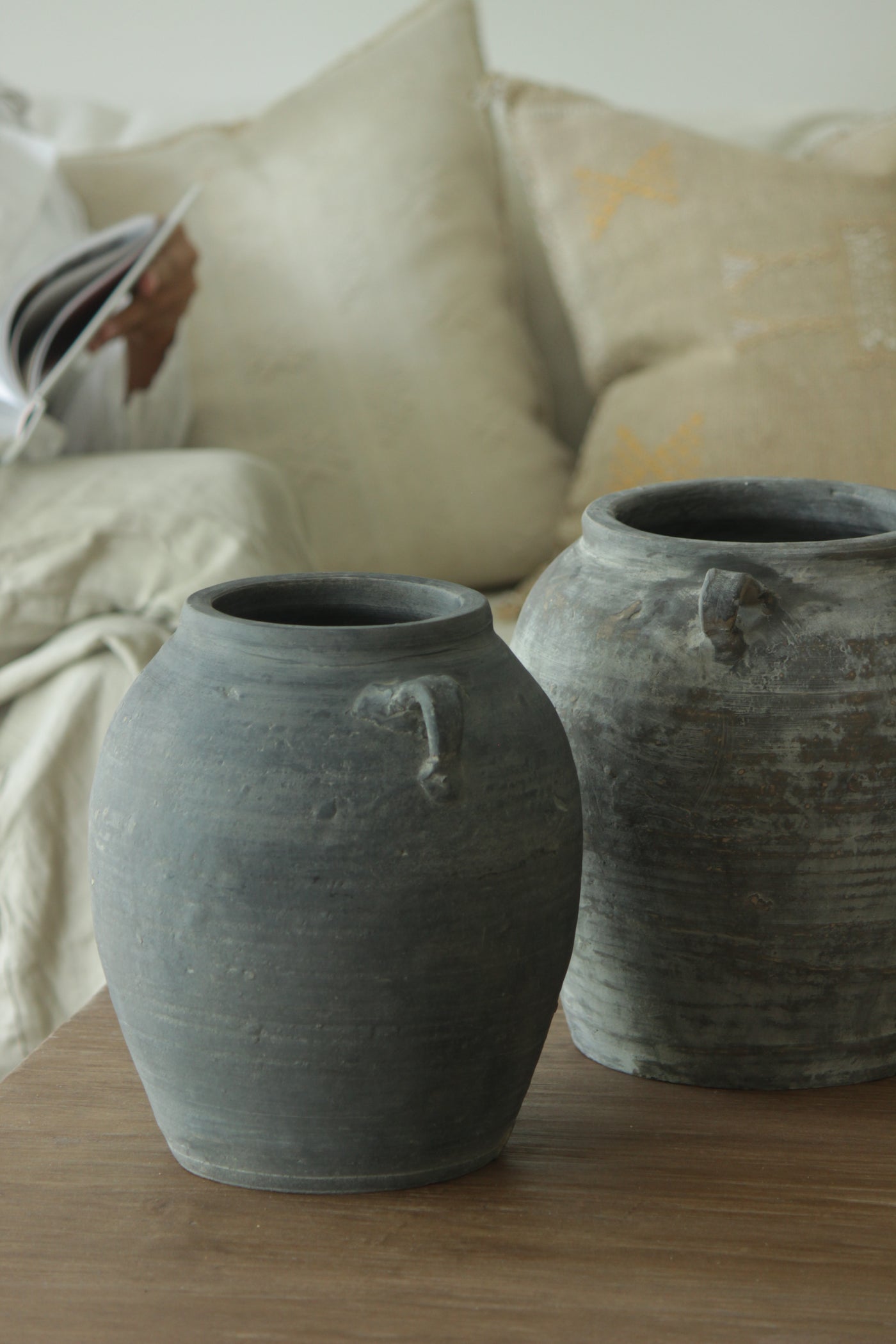 Vintage Grey Pot | Canggu Home